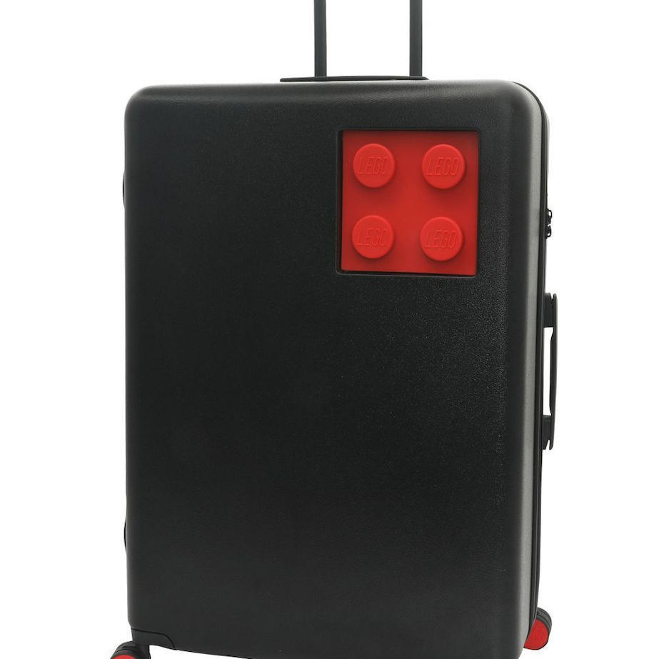 Lego Brick 2x2 Μεγάλη Βαλίτσα Ταξιδίου Σκληρή Μαύρη με 4 Ρόδες Ύψους 76 ...