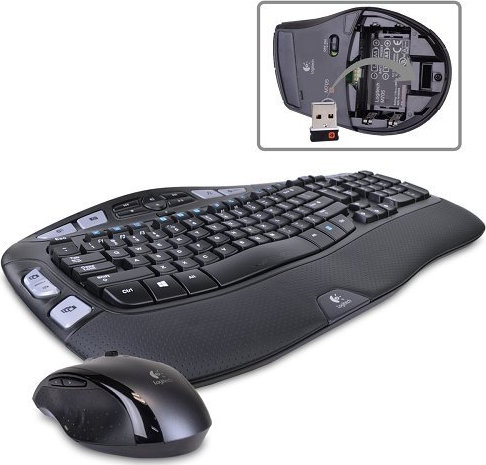 Logitech Comfort Wave MK570 Ασύρματο Σετ Πληκτρολόγιο & Ποντίκι Αγγλικό ...