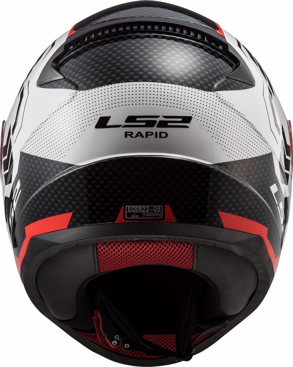 LS2 FF353 Rapid Ghost White / Black / Red - Skroutz.gr