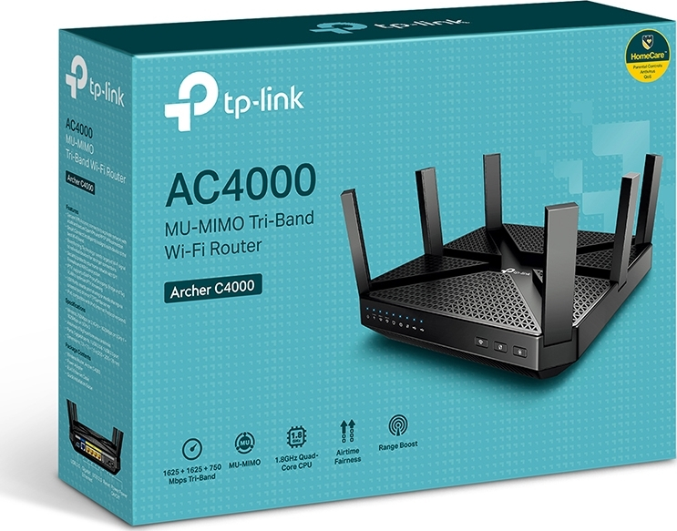 TP-LINK Archer C4000 v2 Ασύρματο Router Wi‑Fi 5 με 4 Θύρες Gigabit ...