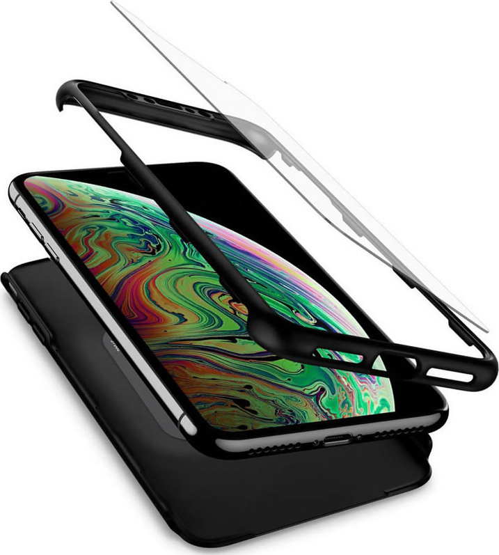 Powertech Body 360° με Tempered Glass Μαύρο (Redmi 8) | Skroutz.gr