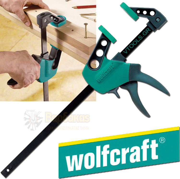 Wolfcraft Easy Αυτόματος Σφιγκτήρας Σκανδάλης με Μέγιστο Άνοιγμα 500mm ...