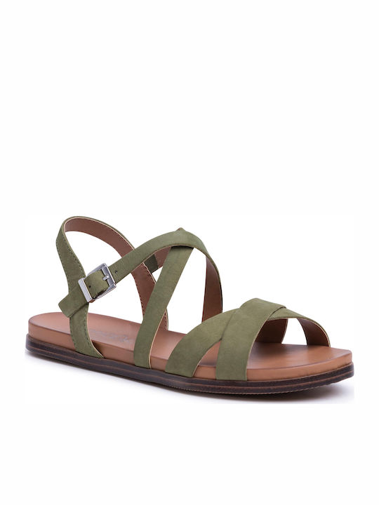 Caprice Δερμάτινα Ανατομικά Σανδάλια σε Χακί Χρώμα 9-28105-24 715 ...