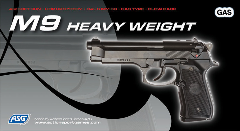 Asg Αεροβόλο Πιστόλι Αερίου M9 Gas Blowback 6mm | Skroutz.gr