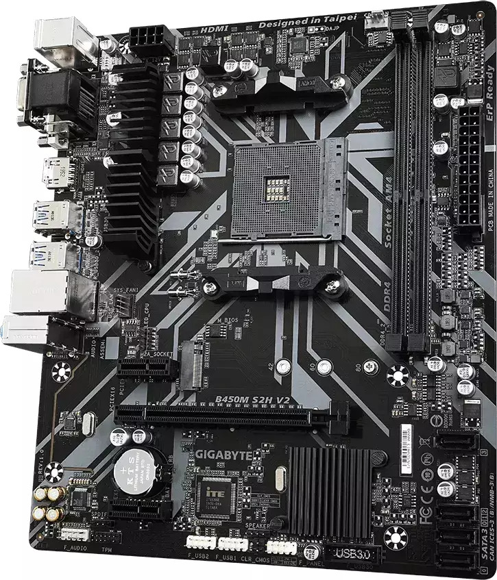 Gigabyte B450M S2H V2 (rev. 1.0) Motherboard Micro ATX με AMD AM4 ...