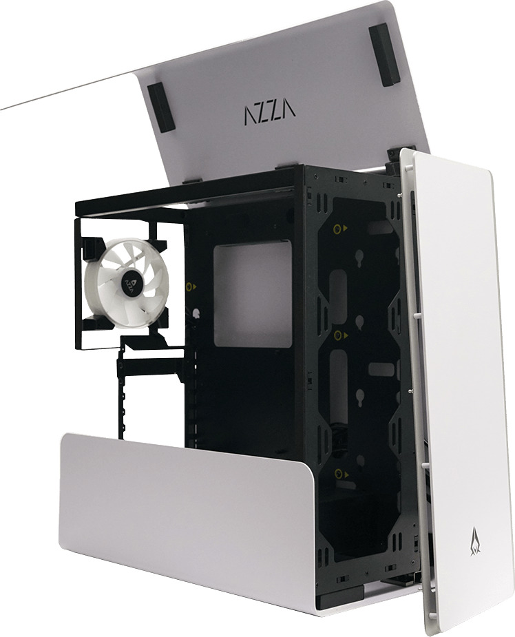 Azza Cast Gaming Midi Tower Κουτί Υπολογιστή με Πλαϊνό Παράθυρο Λευκό ...