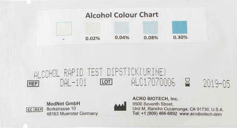 Acro Biotech Alcohol Rapid Test Dipstick (Urine) σε Ταινία 1τμχ ...