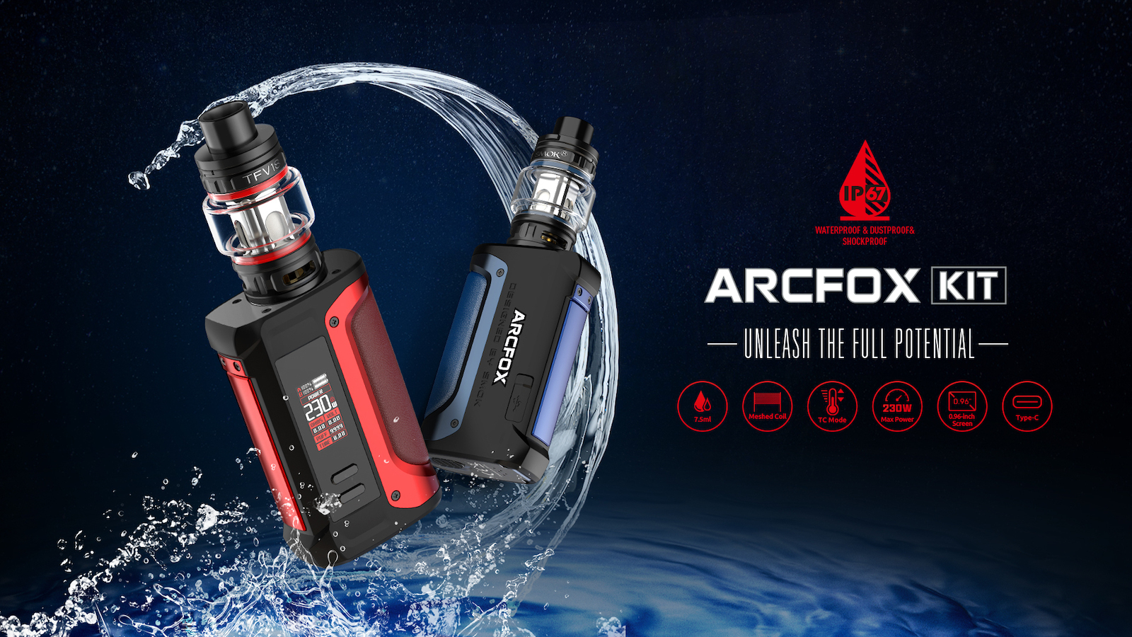 Smok Arcfox with TFV18 Prism Gun Metal Box Mod Kit 7.5ml | Skroutz.gr