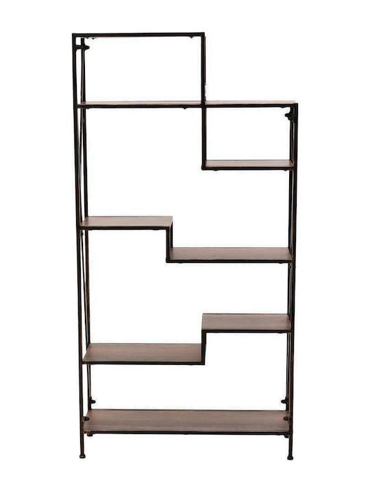 Βιβλιοθήκη 3-50-207-0086 Μαύρη 70x25x138cm | Skroutz.gr