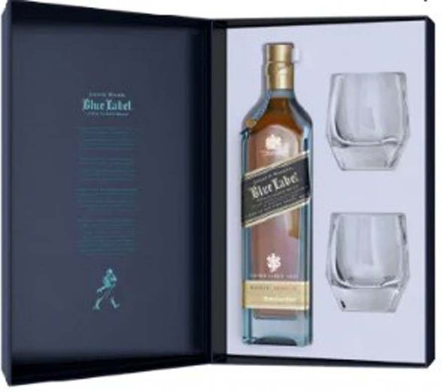 Johnnie Walker Gift Box Blue Label Limited Edition Design 700ml & 2 ...