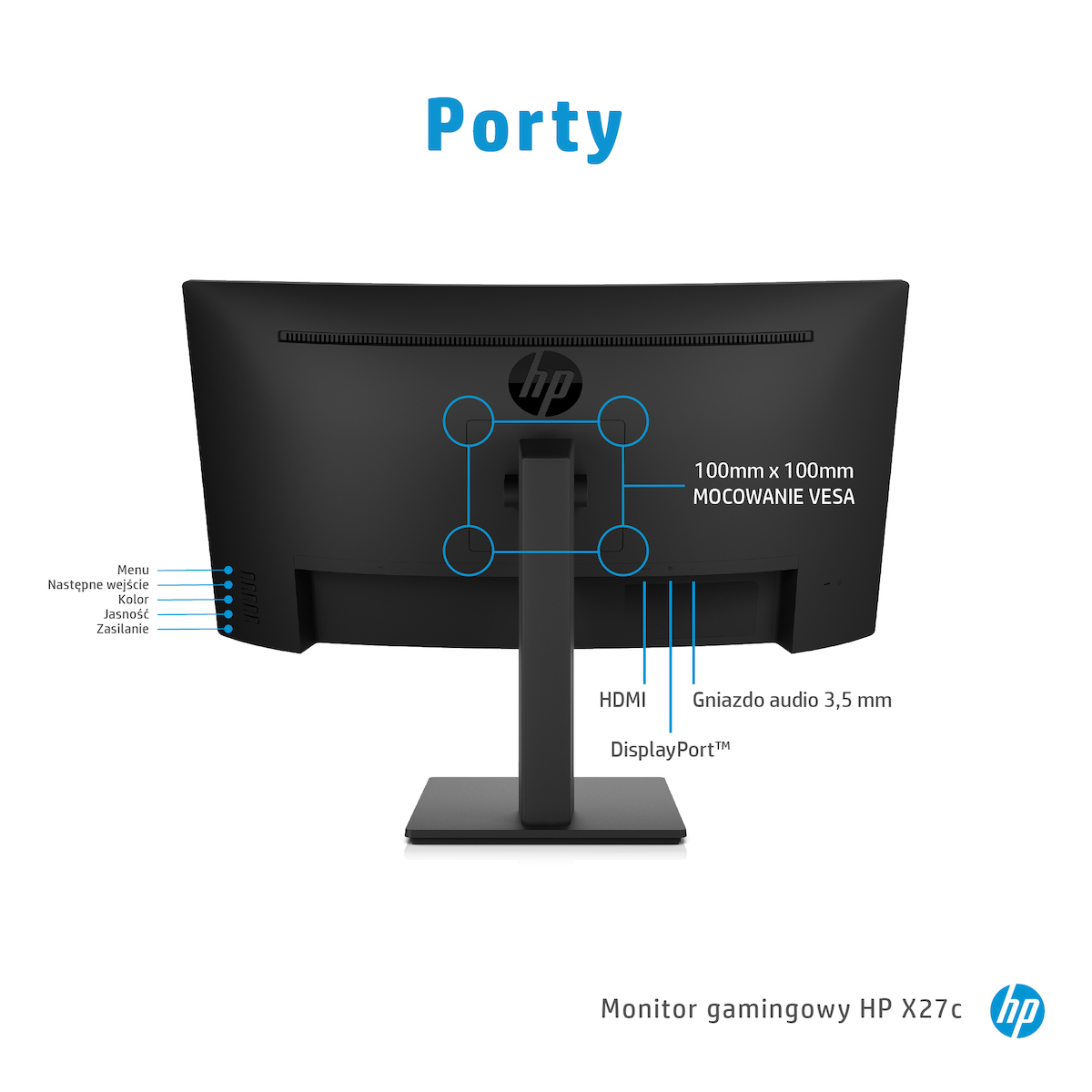 HP X27c VA Curved Gaming Monitor 27" FHD 1920x1080 165Hz | Skroutz.gr
