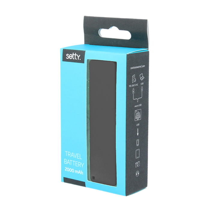 Setty Travel Battery Power Bank 4000mAh με Θύρα USB-A Μαύρο | Skroutz.gr