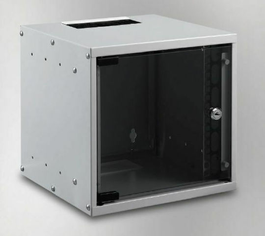 Mirsan Επιτοίχια Καμπίνα Rack 6U 30.6x30x30.5cm Γκρι SOH06U30MN.02 ...