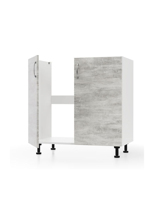 Ντουλάπι Νεροχύτη Horizont GR-104-00064 80x48x82cm Γκρι | Skroutz.gr