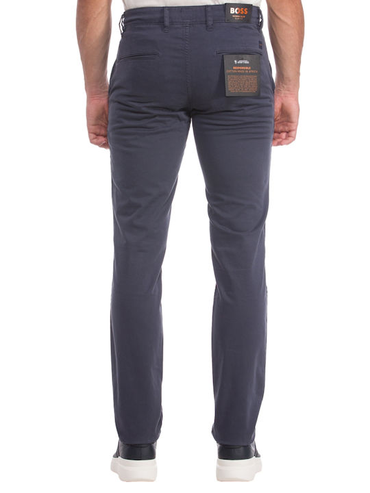 Hugo Boss Ανδρικό Παντελόνι Chino σε Slim Εφαρμογή Γκρι 50470813-408 ...
