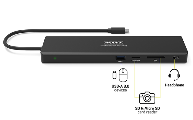 Port Designs USB-C Docking Station με HDMI/DisplayPort 4K PD Ethernet ...