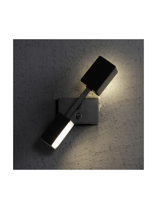 Viokef Nosto Μοντέρνο Φωτιστικό Τοίχου με Ενσωματωμένο LED σε Μαύρο ...