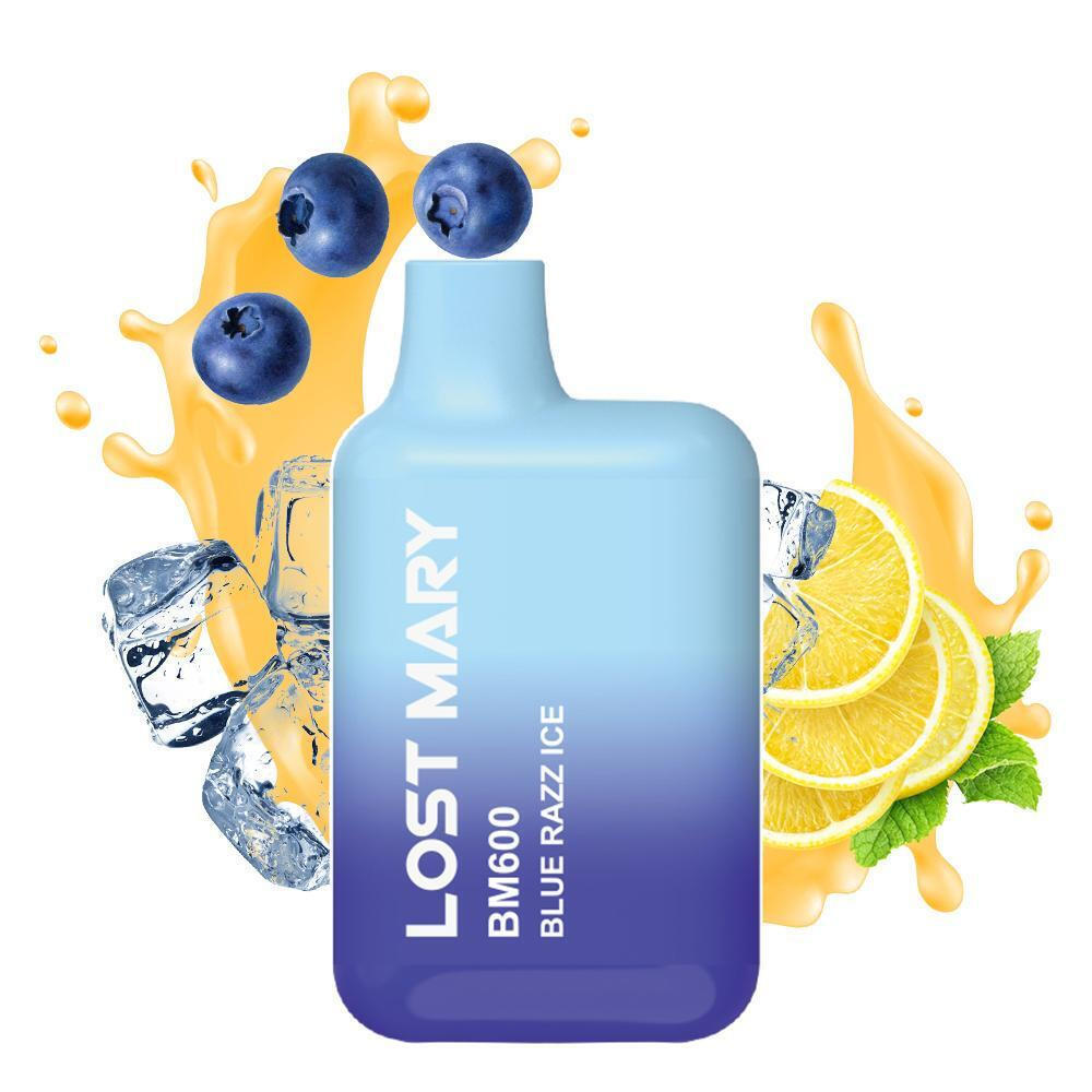 Lost Mary BM600 Ηλεκτρονικό Τσιγάρο μιας Χρήσης 600 Εισπνοών Blue Razz Ice 2ml 20mg | Skroutz.gr