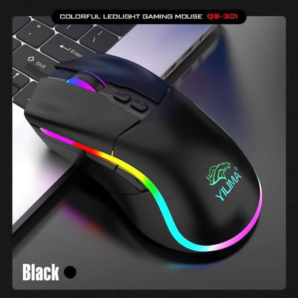 Yilima Qs-301 Ασύρματο Ποντίκι Μαύρο | Skroutz.gr