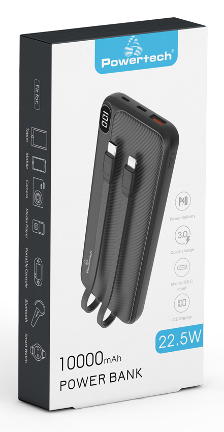 Powertech Power Bank 10000mAh 22.5W με Θύρα USB-A Power Delivery ...