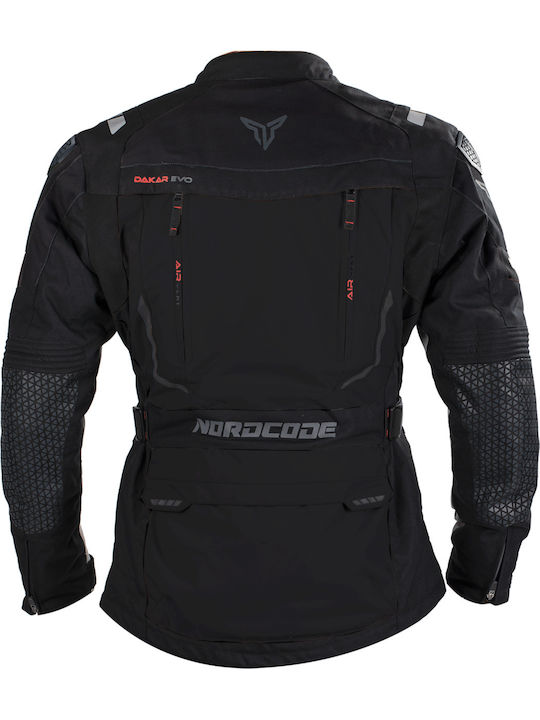 Nordcode Dakar Evo Oversize Χειμερινό Ανδρικό Μπουφάν Μηχανής Αδιάβροχο Μαύρο NOR000JAC234O ...