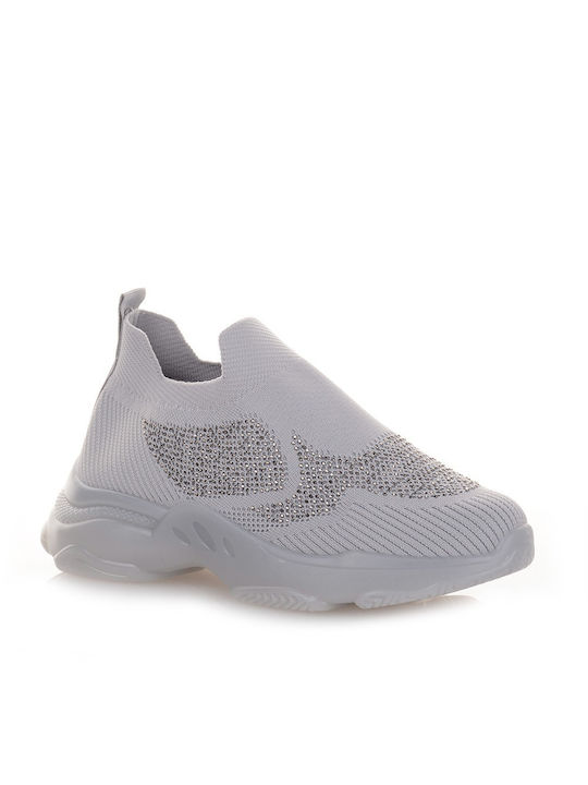 Famous Shoes Γυναικεία Chunky Sneakers Γκρι LY505-GREY | Skroutz.gr