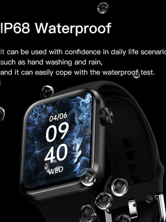 Microwear A02 Smartwatch με Παλμογράφο (Μαύρο) | Skroutz.gr