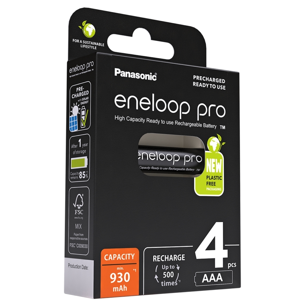 Panasonic Eneloop Pro Επαναφορτιζόμενες Μπαταρίες Aaa Ni Mh 930mah 1 2v