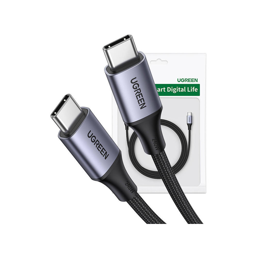 Ugreen Braided USB 2.0 Cable USB-C male - USB-C male Γκρι 1m (15311) | Skroutz.gr