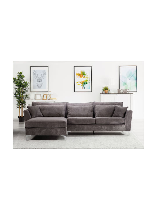 Forever Γωνιακός Καναπές με Αριστερή Γωνία Γκρι 316x185εκ. 71-0034 ...