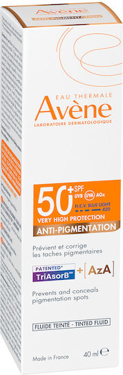 Eau Thermale Avène Fluide Tinted Αντηλιακό Προσώπου SPF50+ με Χρώμα ...