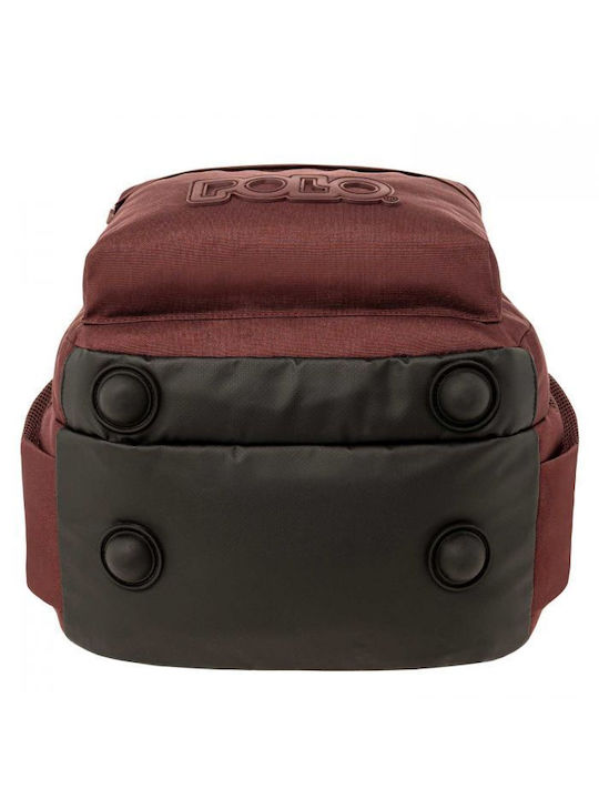 Polo Σακιδιο Double Scarf Pins Σχολική Τσάντα Πλάτης Γυμνασίου - Λυκείου Λιλά με Θήκη για ...