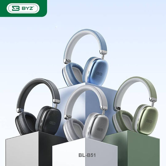 BYZ BL-B51 Ασύρματα Bluetooth On Ear Ακουστικά με 40 ώρες Λειτουργίας ...