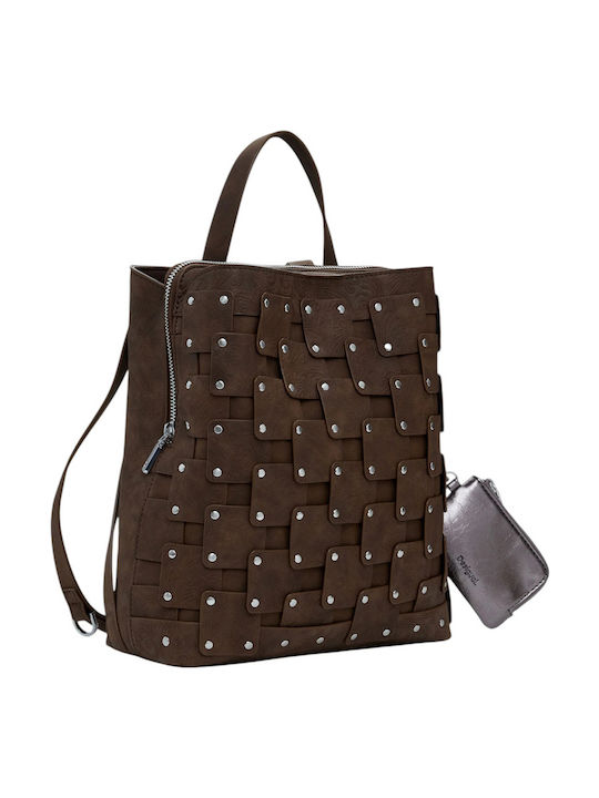 Desigual New Patch Γυναικεία Τσάντα Πλάτης Καφέ 25WAKP39-6009 | Skroutz.gr