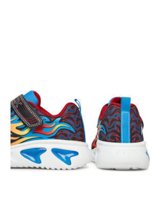 Geox Assister Παιδικά Sneakers Ανατομικά Μαύρα J56DZB014CEC9221 ...