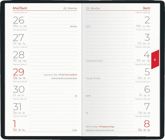 Zettler Pocket Planner 2025 Black 9.5x16cm Pocket Calendar 64 Pages In ...