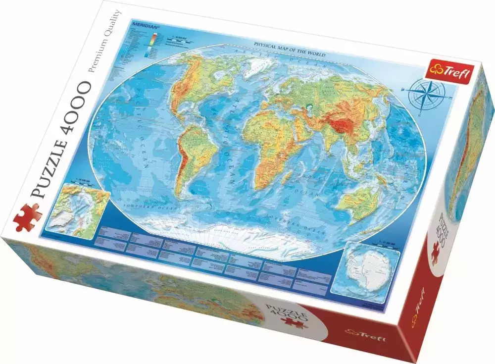 World Physical Map Puzzle 2D 4000pcs | Skroutz.gr