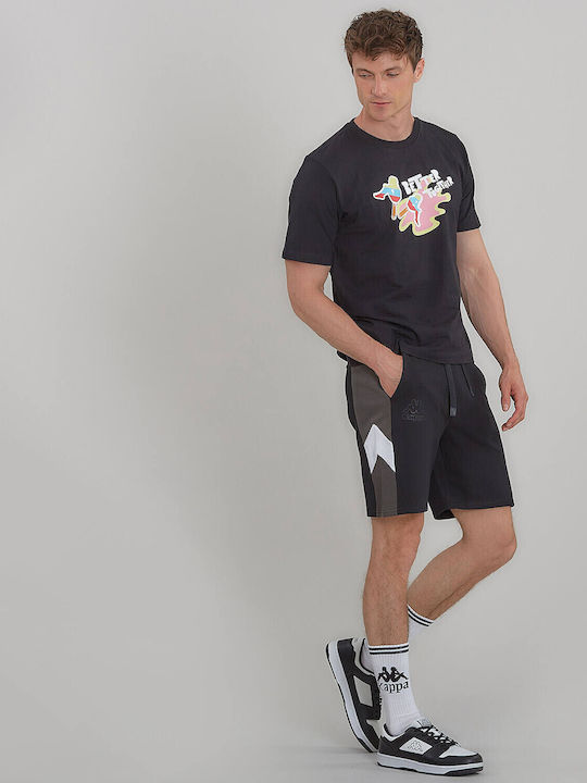 Kappa Logo Gnaco Αθλητική Ανδρική Βερμούδα Μαυρο 0856540002-ΜΑΥΡΟ ...
