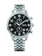 Hugo Boss Aeroliner Ανδρικό Ρολόι 44mm Χρονογράφος Μπαταρίας με Ασημί ...