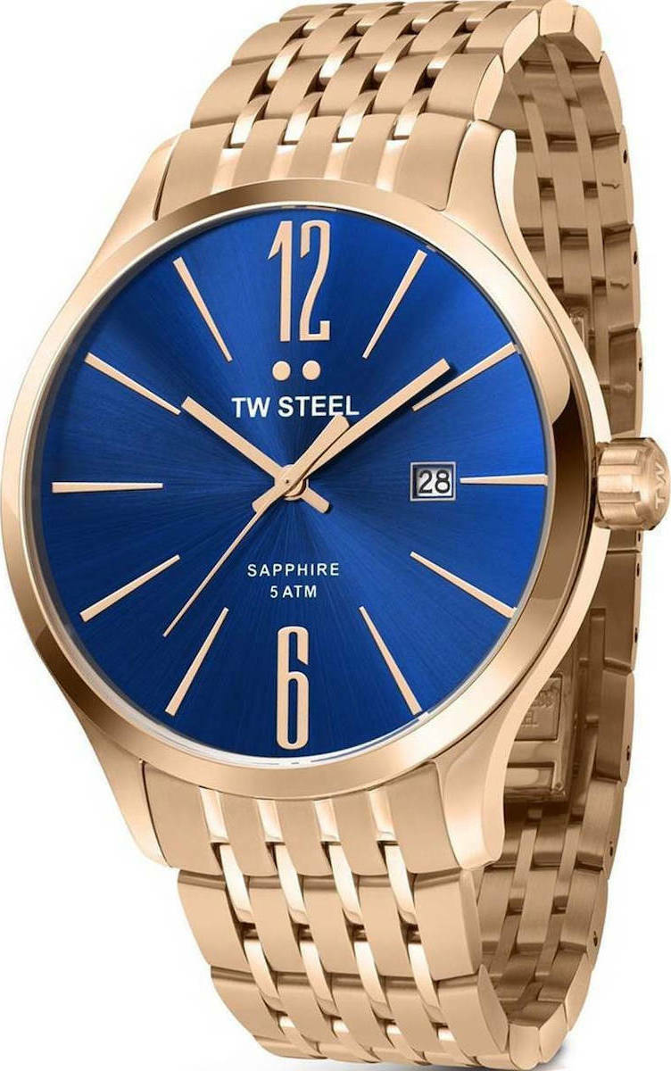 TW Steel Slim Line Rose Gold Stainless Steel Bracelet TW1309 | Skroutz.gr