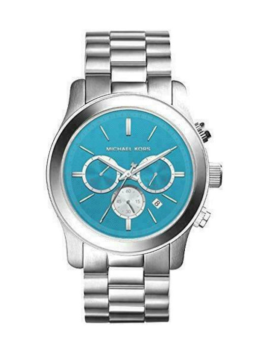 Michael Kors Runway Ρολόι Χρονογράφος με Ασημί Μεταλλικό Μπρασελέ ...
