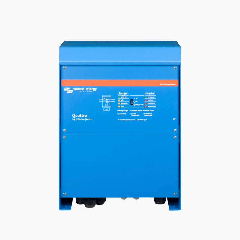 Victron Energy Quattro 24/8000/200-100/100 Inverter Καθαρού Ημιτόνου 24V Μονοφασικό QUA248020010 ...