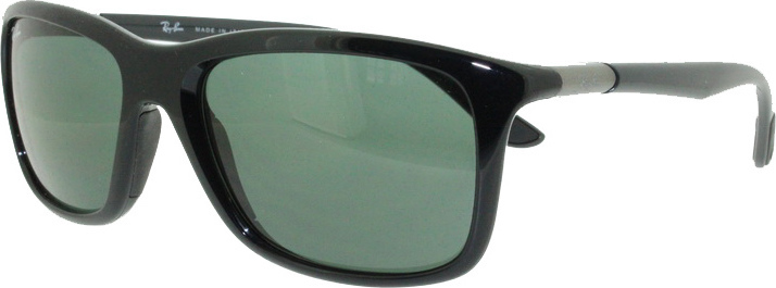 Ray Ban Ανδρικά Γυαλιά Ηλίου με Μαύρο Κοκκάλινο Σκελετό και Πράσινο ...