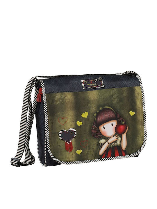 Santoro Gorjuss Dear Apple Σχολική Τσάντα Ώμου Γυμνασίου - Λυκείου Χακί 177242 | Skroutz.gr