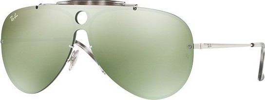 Ray Ban Blaze Shooter Γυαλιά Ηλίου με Ασημί Μεταλλικό Σκελετό και ...