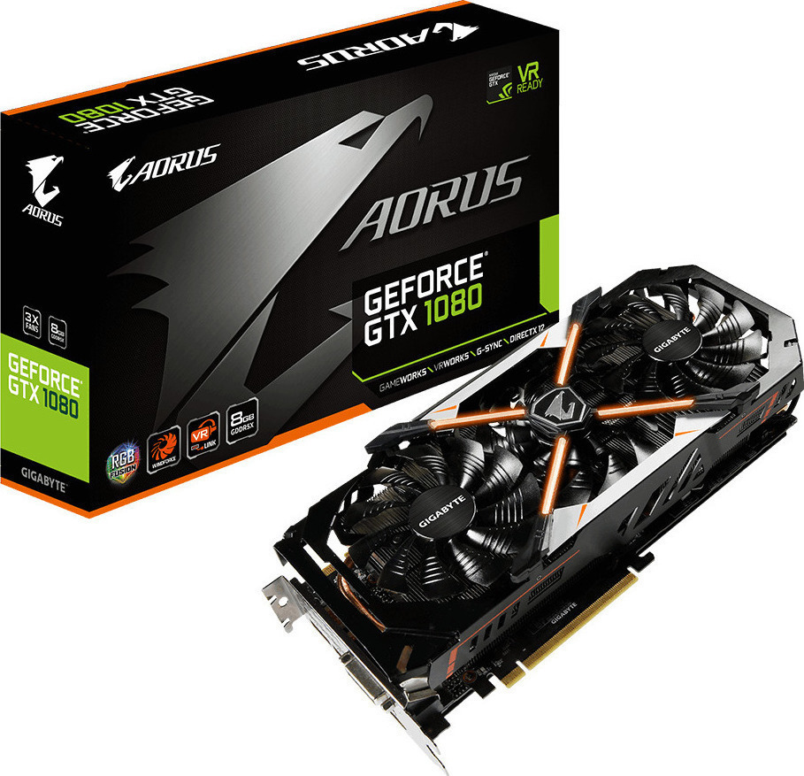 Gigabyte GeForce GTX 1080 8GB Aorus (GV-N1080AORUS-8GD Rev 2.0 ...