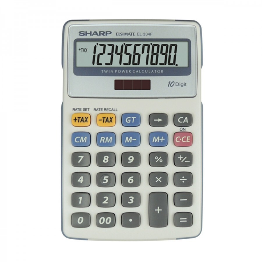 Sharp Αριθμομηχανή Λογιστική EL-334F 10 Ψηφίων σε Ασημί Χρώμα | Skroutz.gr