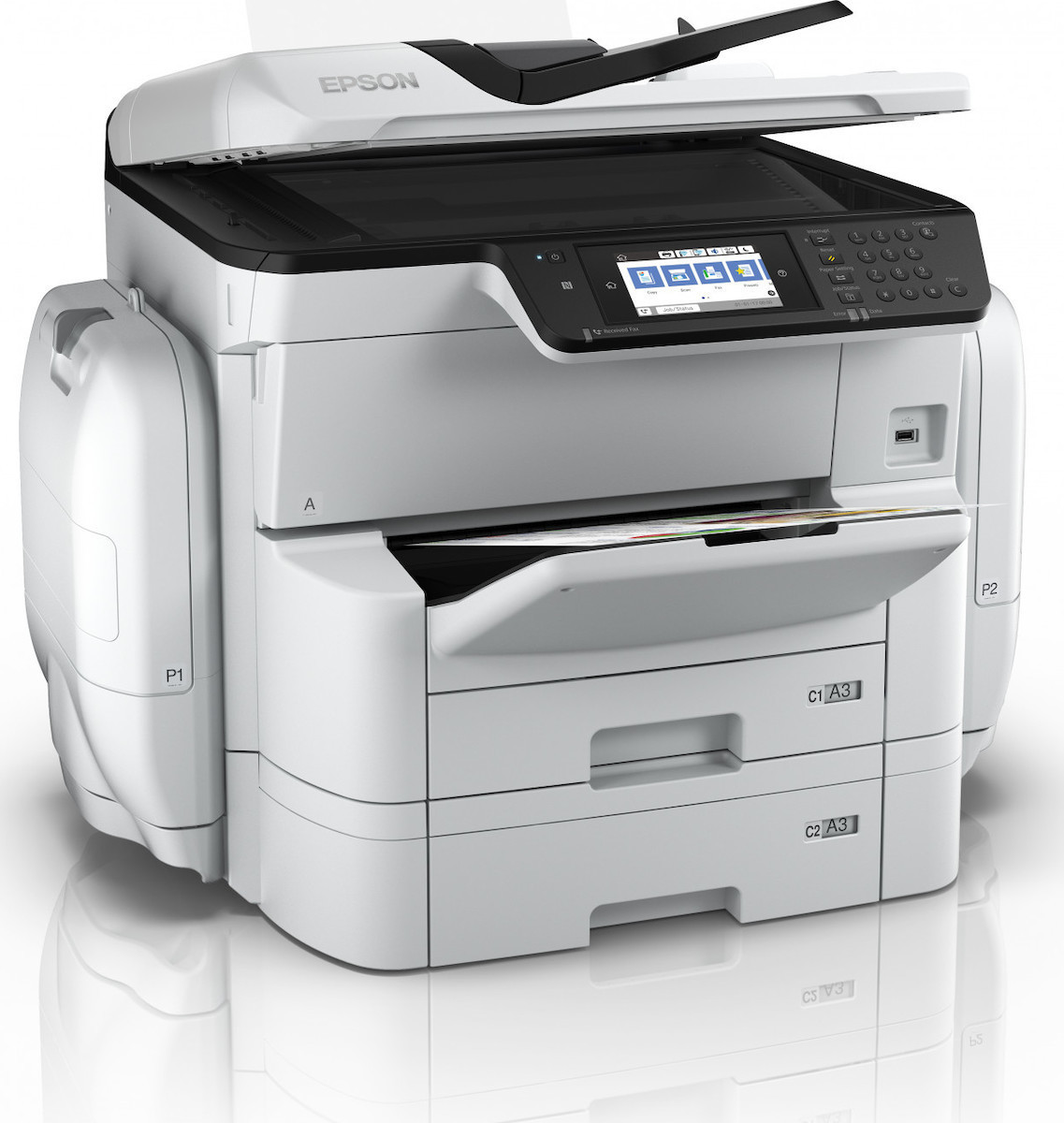 Epson WorkForce Pro WF-C8690DTWF Ασπρόμαυρο Πολυμηχάνημα Inkjet με WiFi και Mobile Print ...