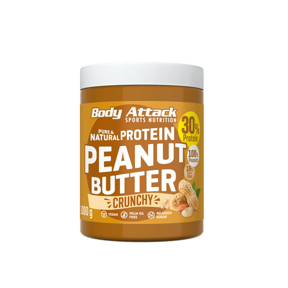 Body Attack Φυστικοβούτυρο Τραγανό Crunchy 1000gr | Skroutz.gr