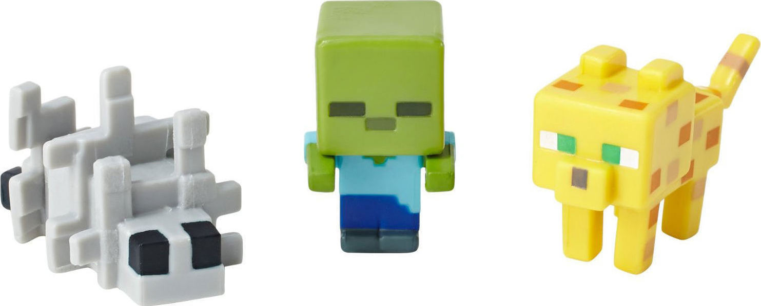 Minecraft Mini Figure Ocelot, Zombie & Silverfish 3 Pack | Skroutz.gr